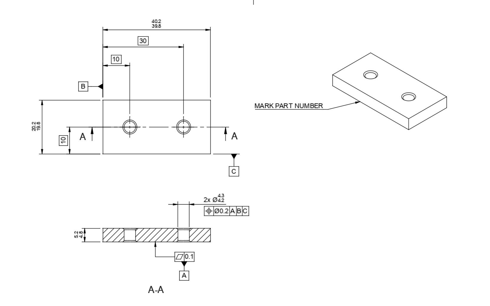 How to Dimension Hole Features on a 2D Technical Drawing - The ...